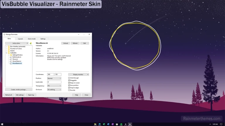Waveline : Rainmeter Visualizer Skin