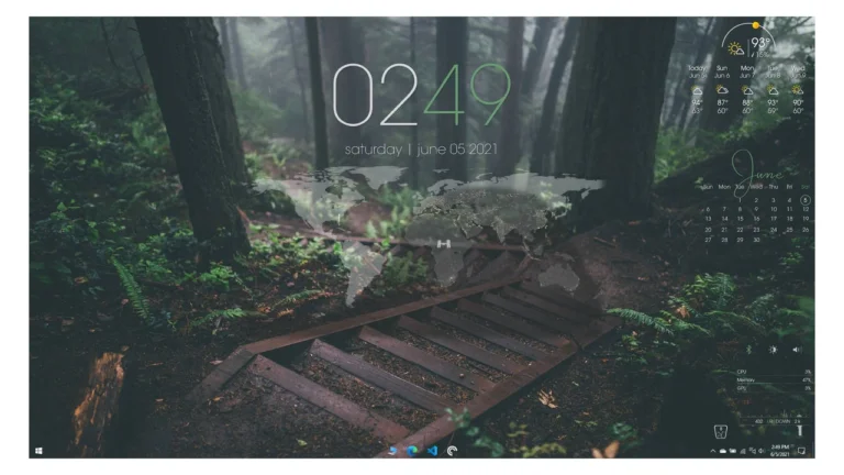 Just Plain Clean Rainmeter Skin